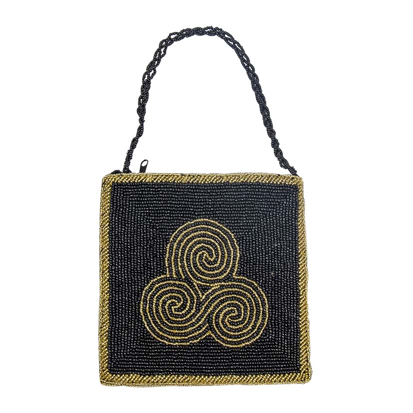 Black Beaded Celtic Purse / OI172S